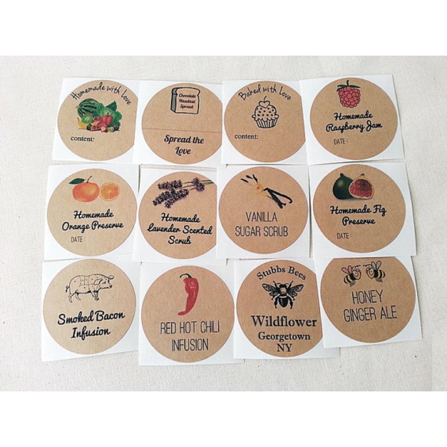 Die Cut Canning Labels | Die Cut Round Canning Labels